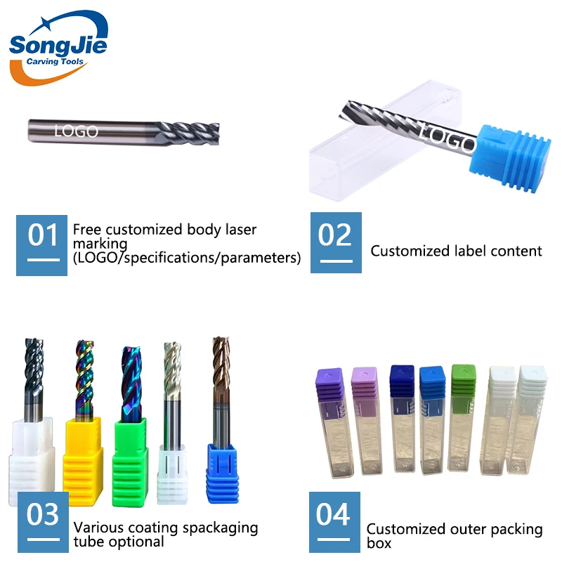 High-precision 2-Blade CNC Router Conical Ball Nose Grinder with Tialn ...