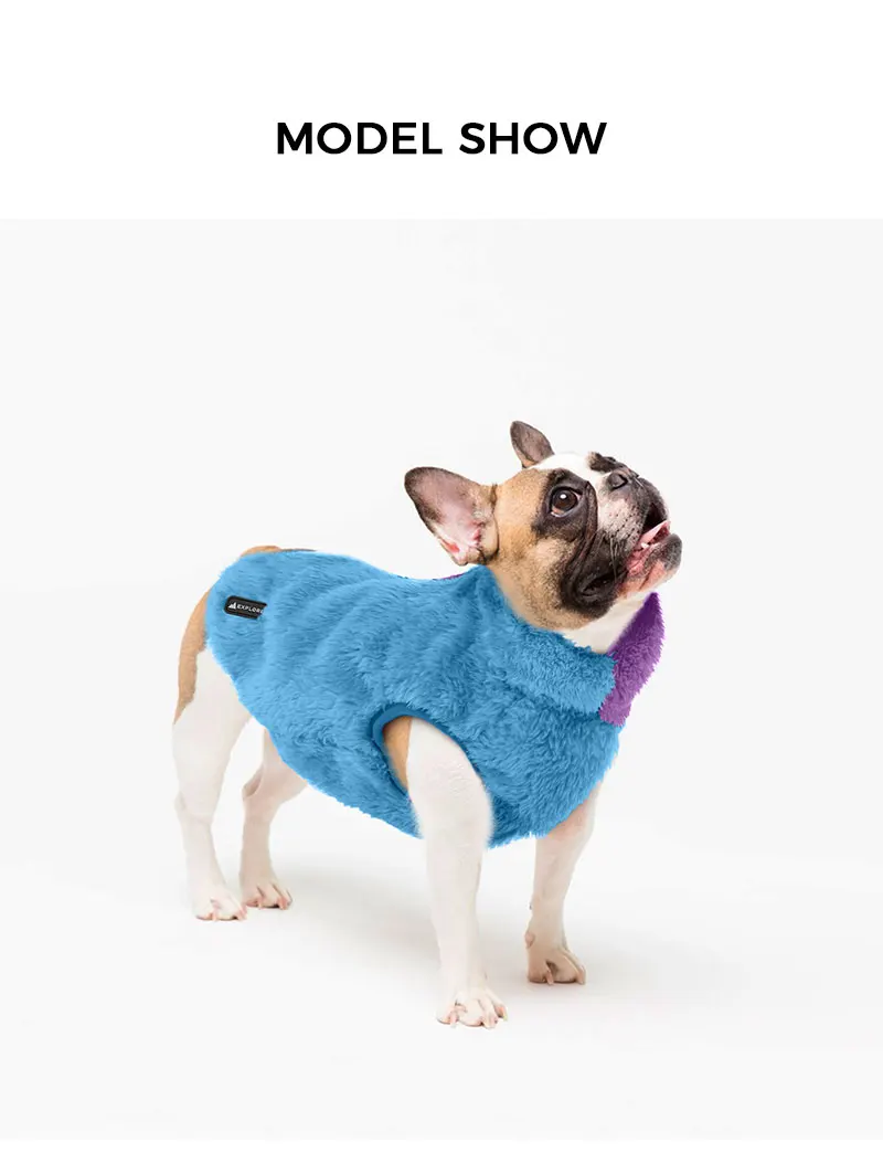 Dog Outfits Multi-colors Coat Pet Apparel Dog Vest Plush Dog Clothes ...