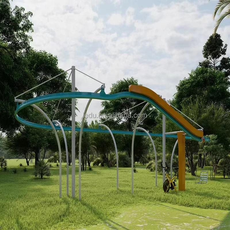 Parent-child Unpowered Amusement Park Products Non-powered Zip Line ...