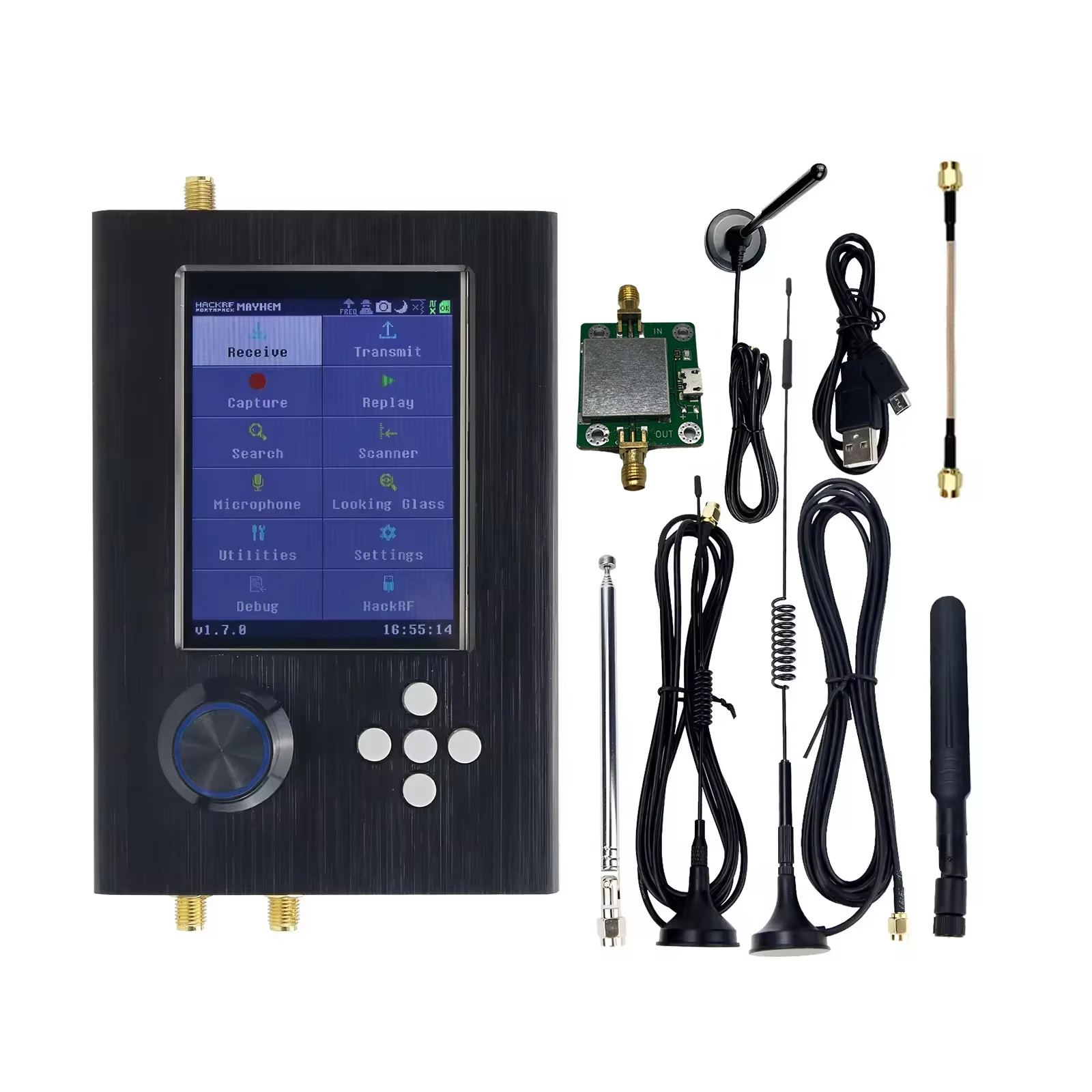 Hackrf one 1MHz-6GHz Portapack h2 hackrf one SDR Radio Receiver Platform V1.9.1 PoataPack H2 ...