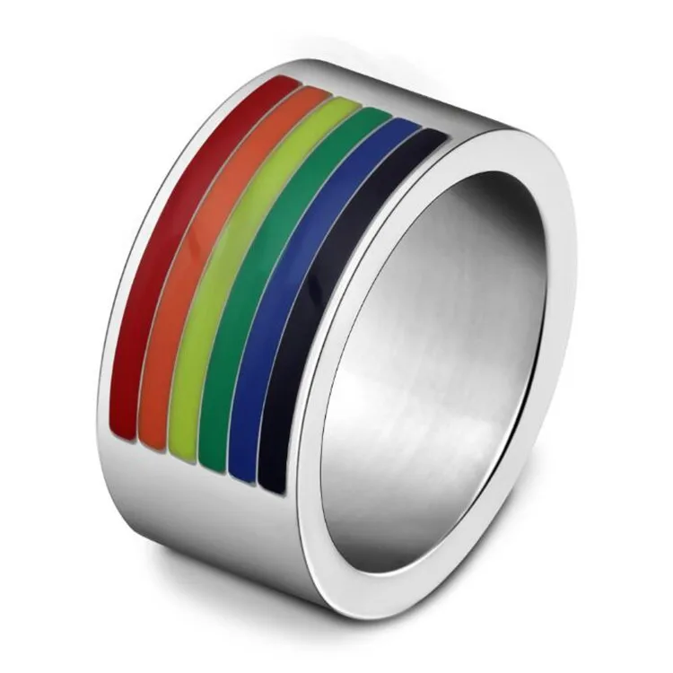 New Stainless Steel Multi-color Precision Polished Non Fading Rainbow ...