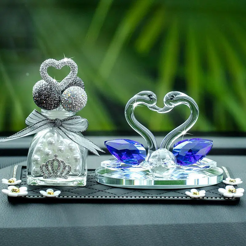 Luxury Perfume Bottle Spray Swan Crystal 5ml Car Perfume Bottle 12cm ...