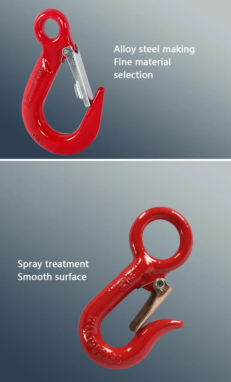 High Quality Hoist Safety Crane Hook Safety Latch Crane Lifting Hooks ...