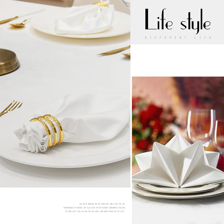 Serviettes De Table Pour Mariage En Tissu Dinner Wedding Table Napkin ...