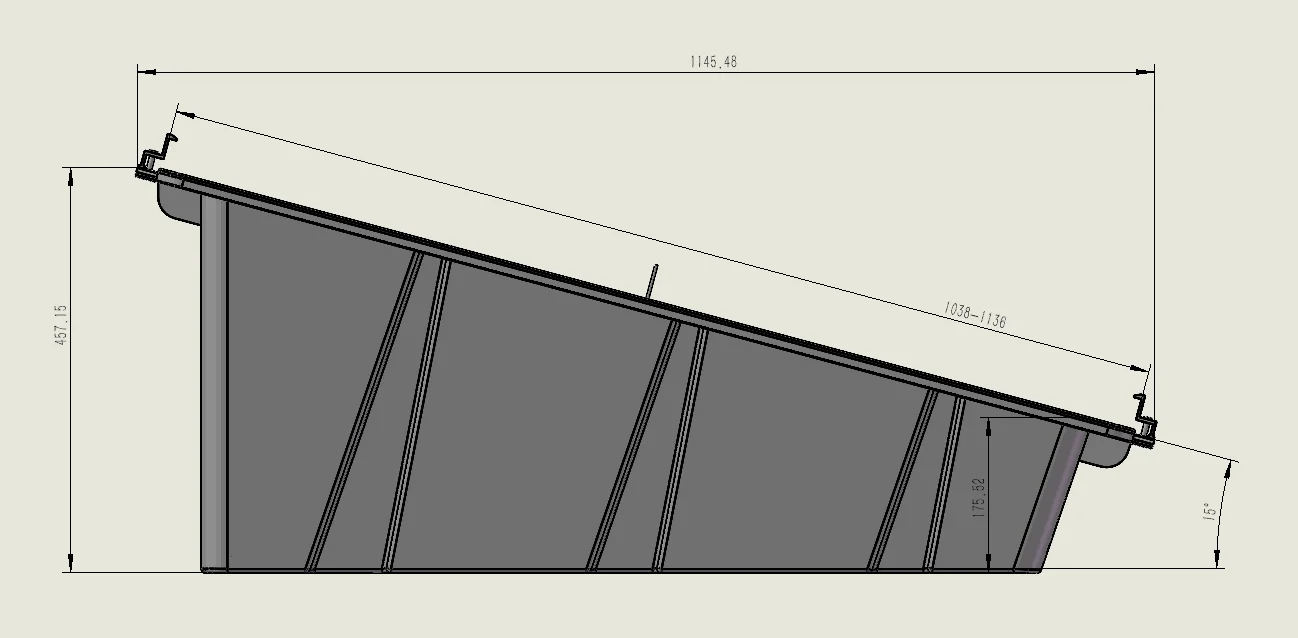 Empery Solar - Durable Plastic Ground Bracket for Roof Mount Solar Panels