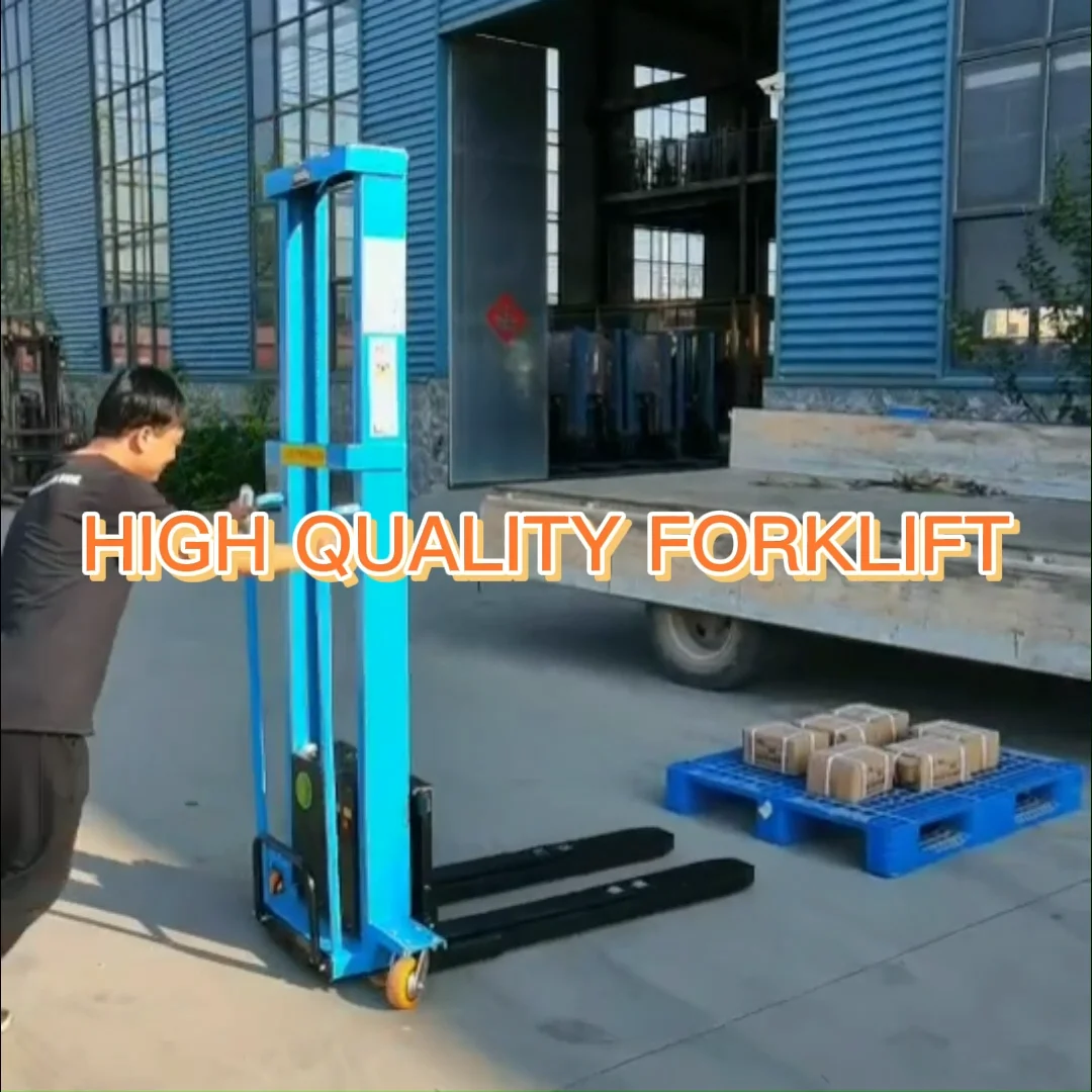 Lifting 1000kg Semi Electric Self Loading Lifting Forklift Portable ...