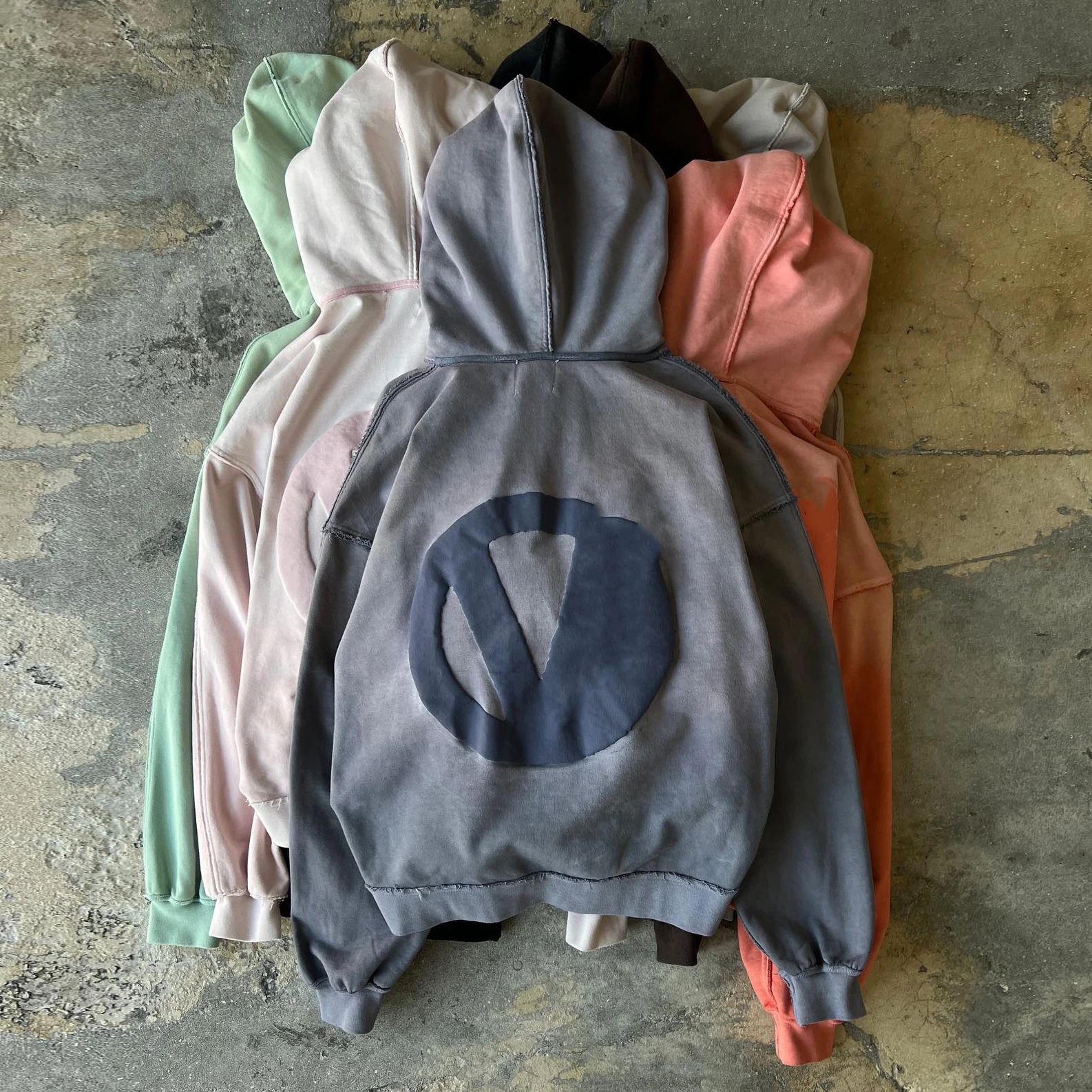 Custom Oversized Distressed Puff Printing Vintage 400 Gsm Heavyweight ...