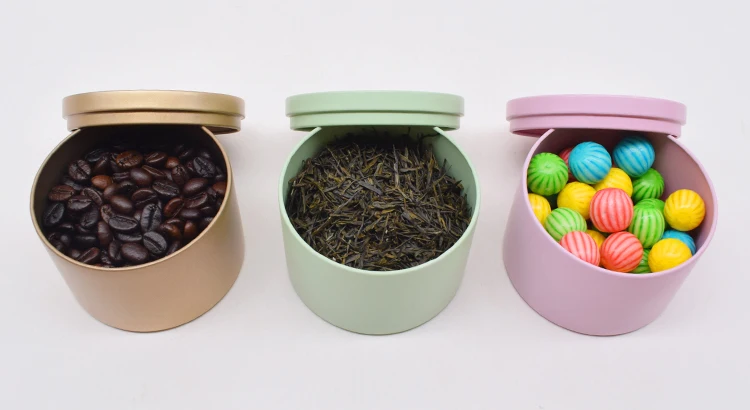 Custom Colored Empty Round Gift Metal Candle Containers