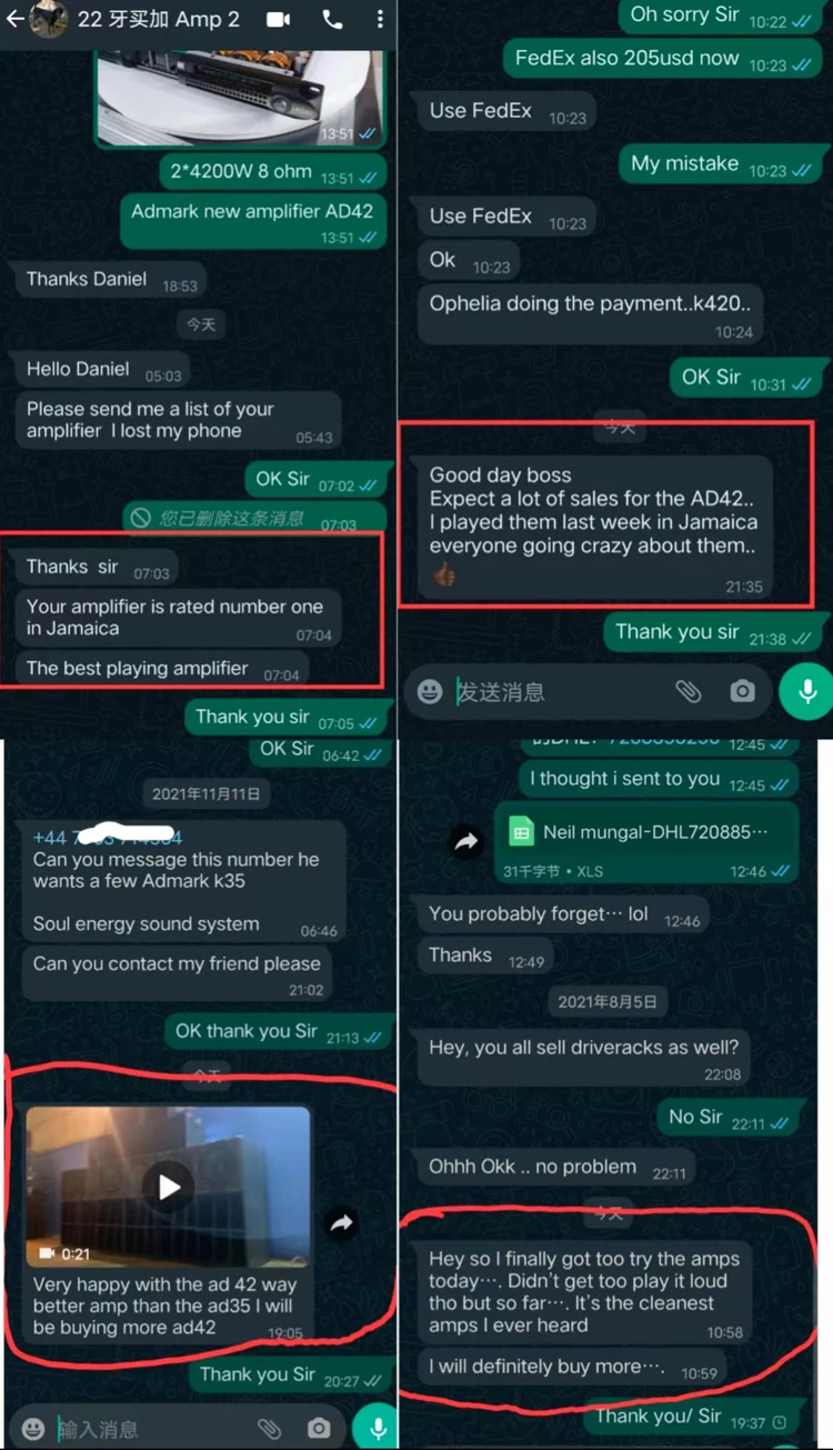 Admark AD42DSP Amplifier - 2x4200w Power and Customization