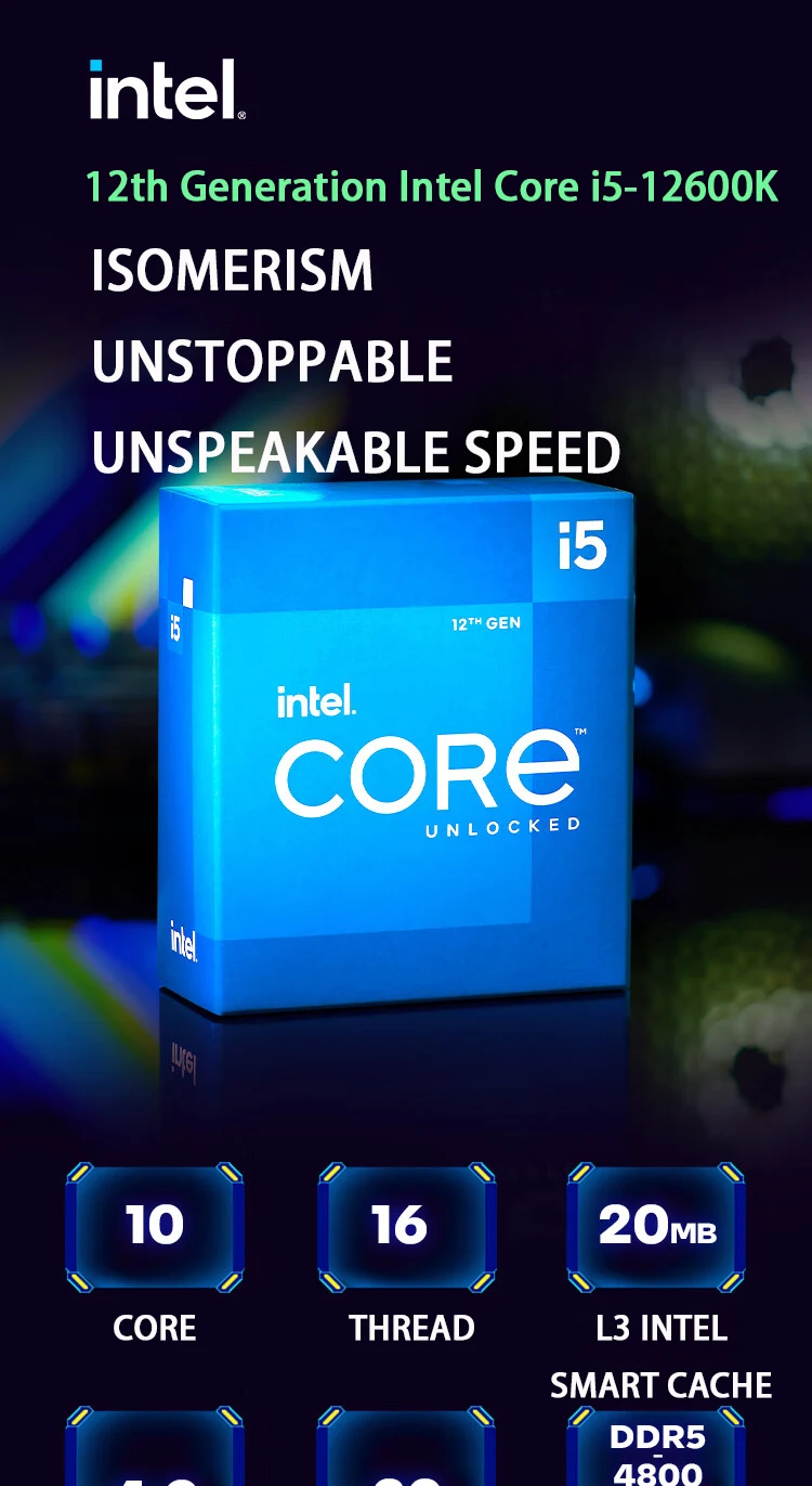 Intel Core I5 12400 & I5 12600K - 12th Gen Cpus for Desktop