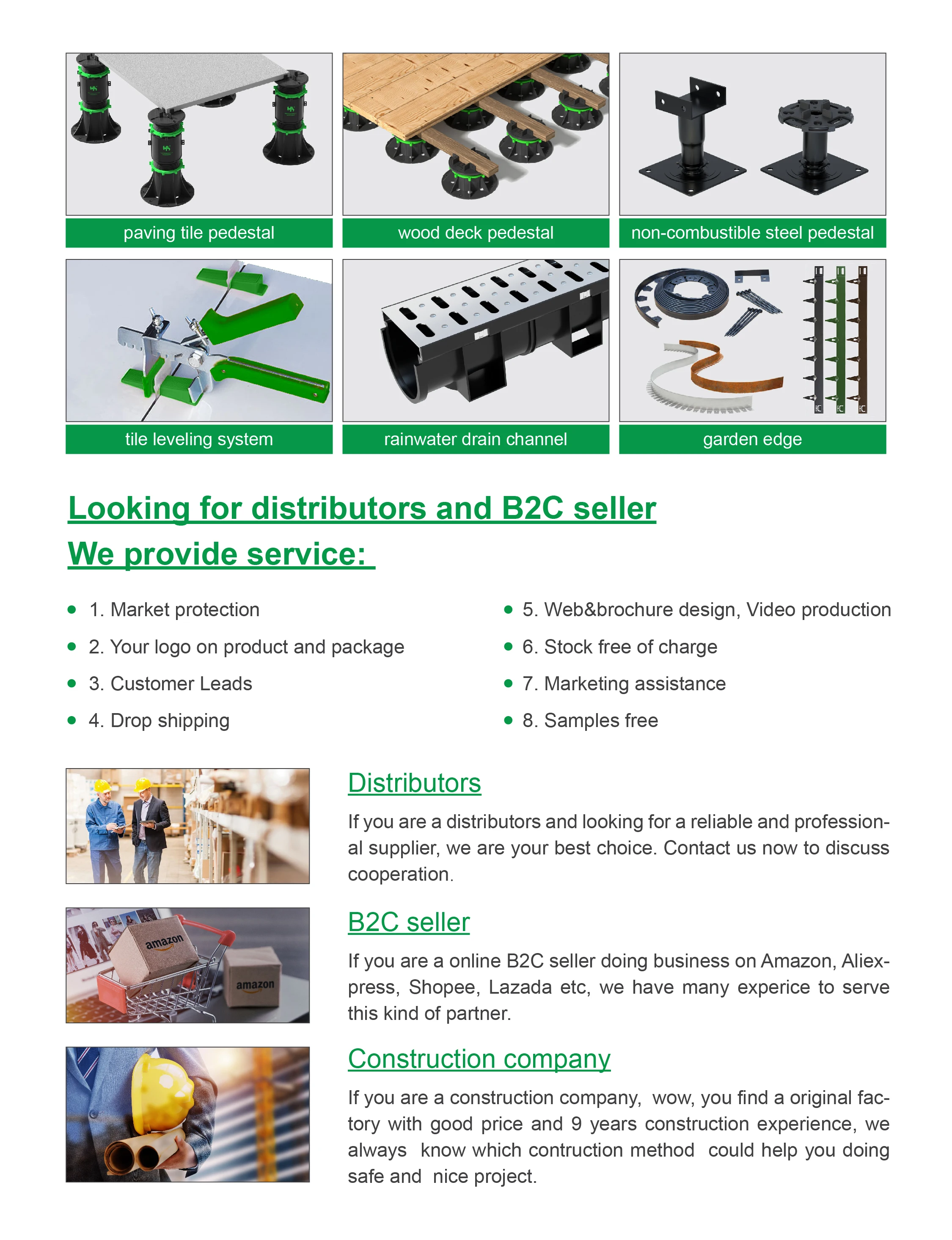 Pedestal Roof Floor Mounted Paving Pod Adjustable Raised Floor Base ...