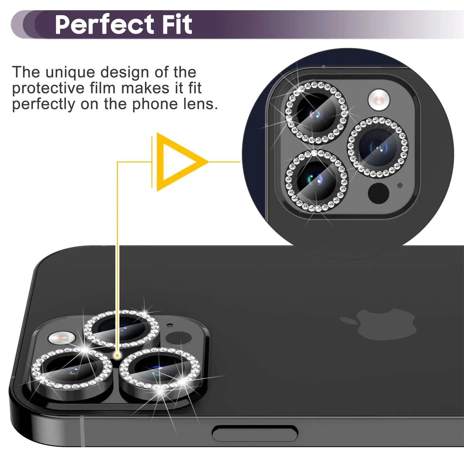 Iphone Camera Lens Protectors - Diamond Tempered Glass