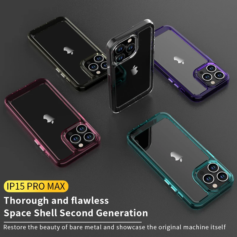 For Iphone 15 Pro Max Phone Case Anti-yellow Transparent Mobile Phone ...