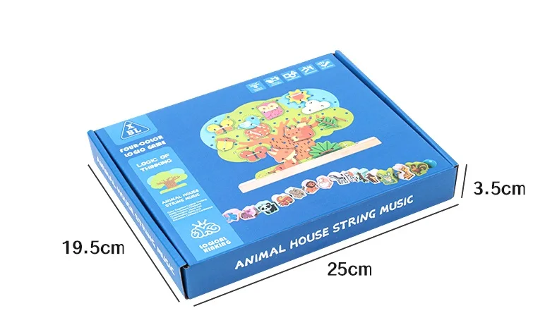 Beaded Building Blocks Childhood Educational Animals Stacking Wooden ...