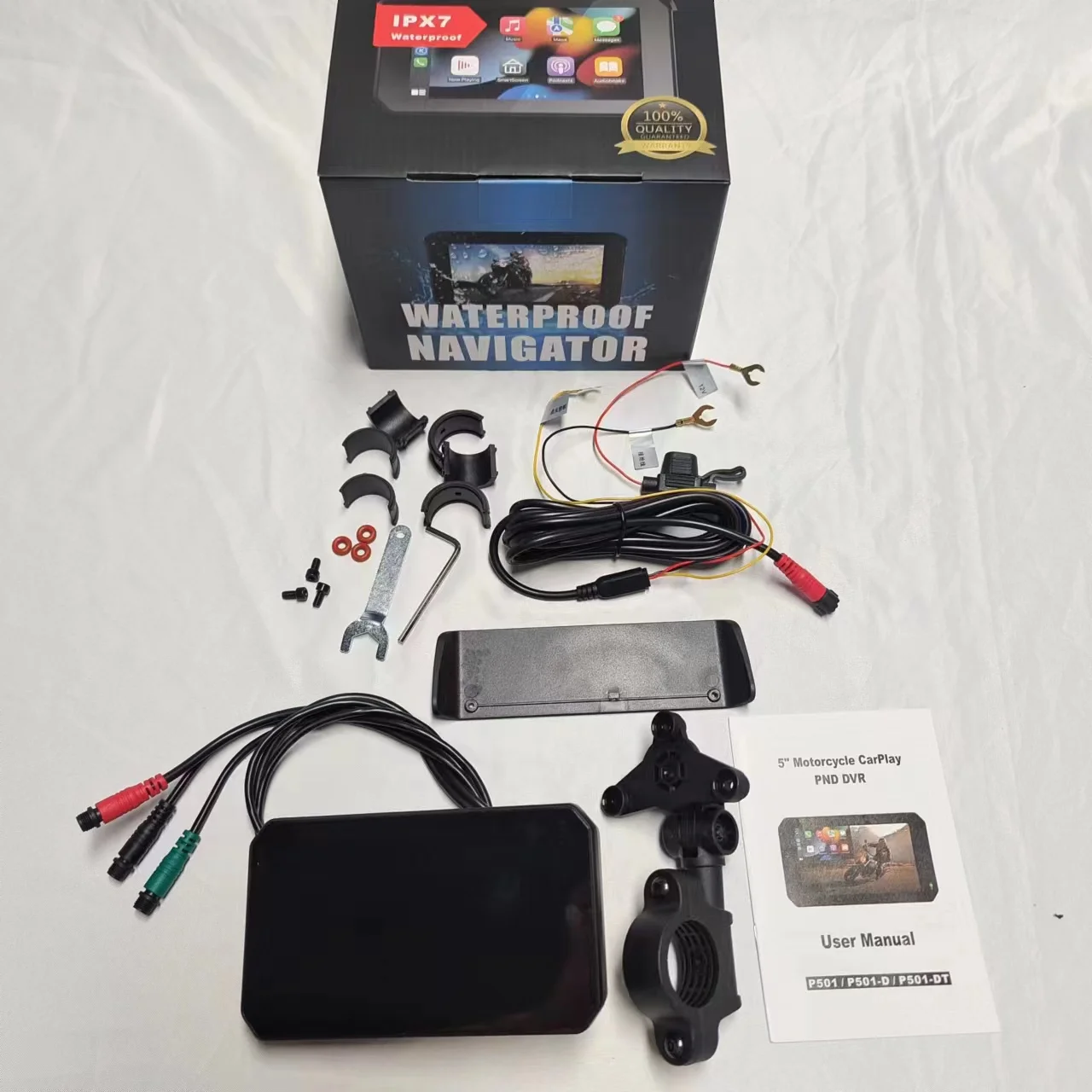 Motorbike GPS Navigator - 5inch Carplay Screen with Android Auto