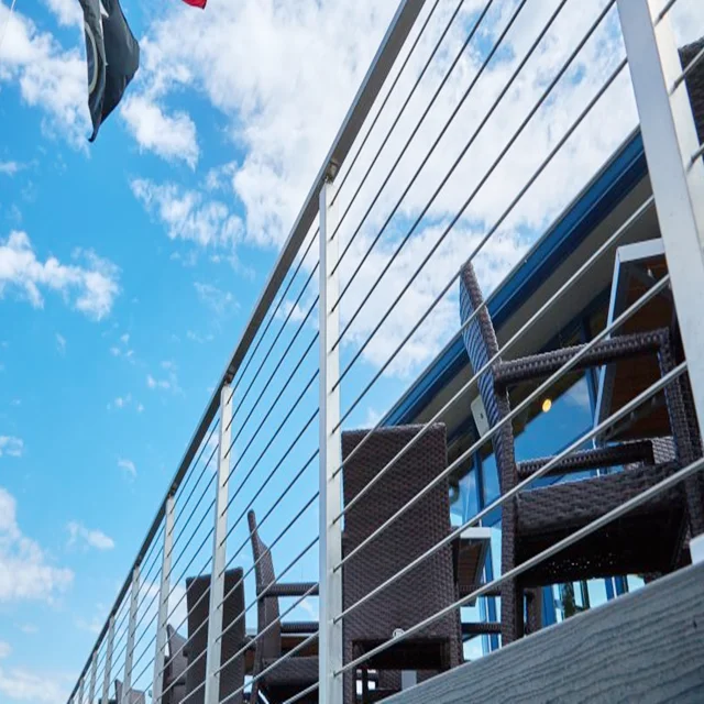 Modern Inox Outdoor Stair Railing Wire Rope Fittings Stainless Cable ...