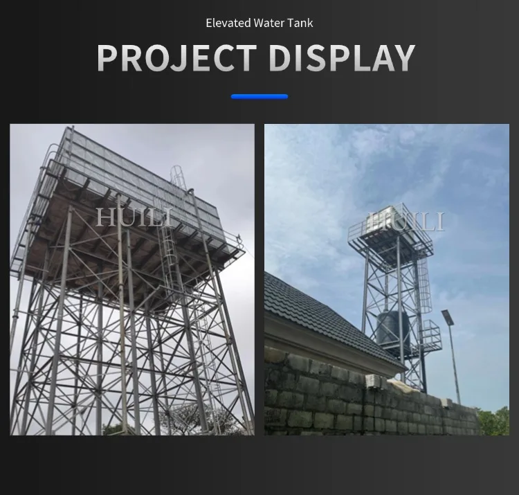 Elevated Steel Tower Water Tank Structure - Hot Dip Galvanized Overhead ...