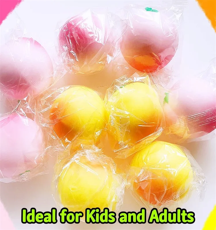 Cheap Peaches Shaped Pressure Ball Mini Kawaii Mochi Squishy Squeeze ...