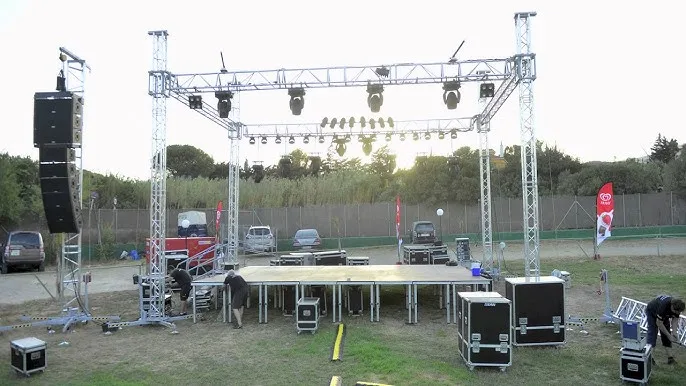 Event Stage System With Roof Truss Aluminium Alloy Lift Lighting Truss ...