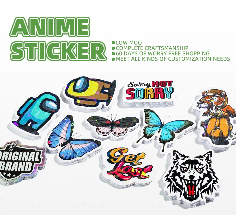 Vograce Custom Stickers Custom Die Cut Vinyl Stickers Printing Adhesive ...