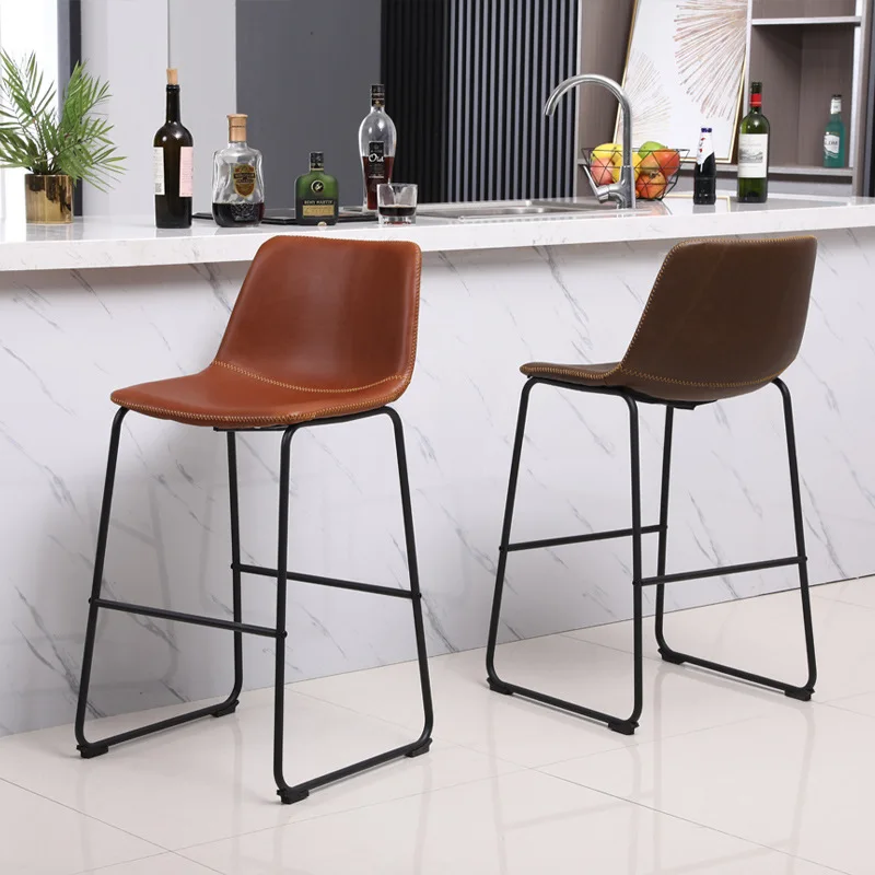 Factory Direct Sale Bar Chair Nordic Backrest High Dining Chair Saddle ...