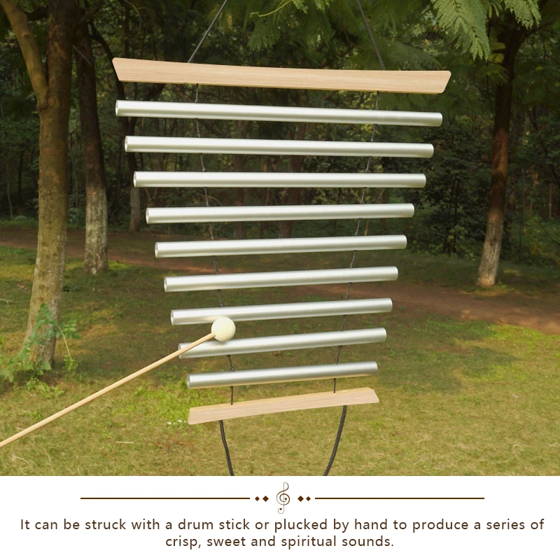 Support Customizing Logo Tuning G4 432hz 9 Notes Beech Wood Wind Chimes ...