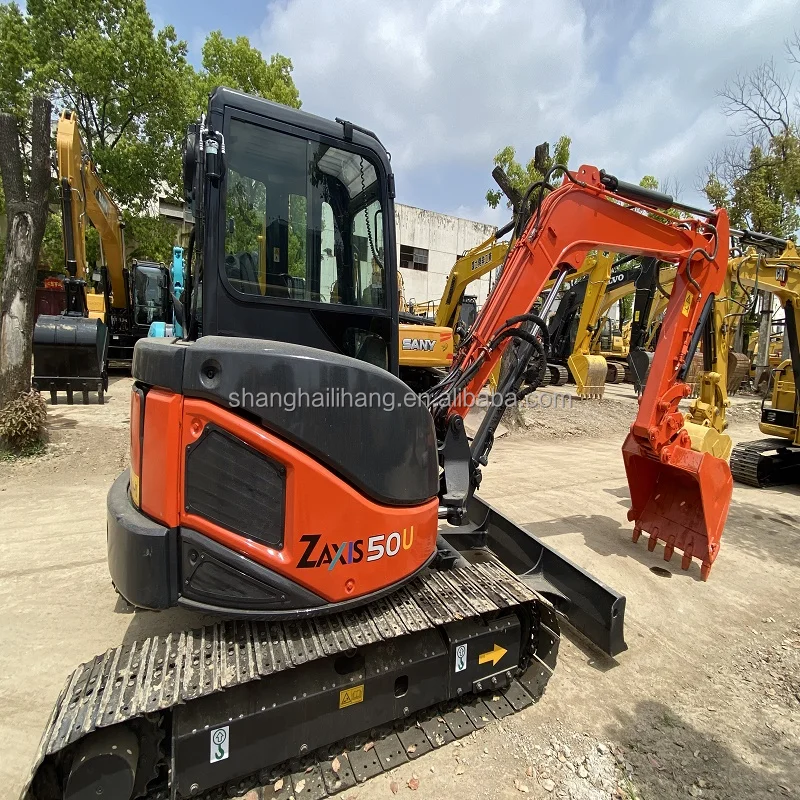 Used Mini Excavator Hitachi Zx50u 5ton Japan Original Second Hand Excavator Machine ...