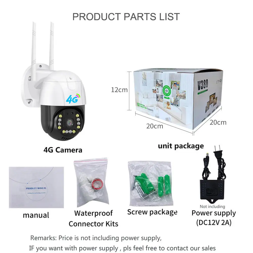 V380 3mp Outdoor Ip Wifi Network Camera Ptz Night Vision 1080p Wireless ...