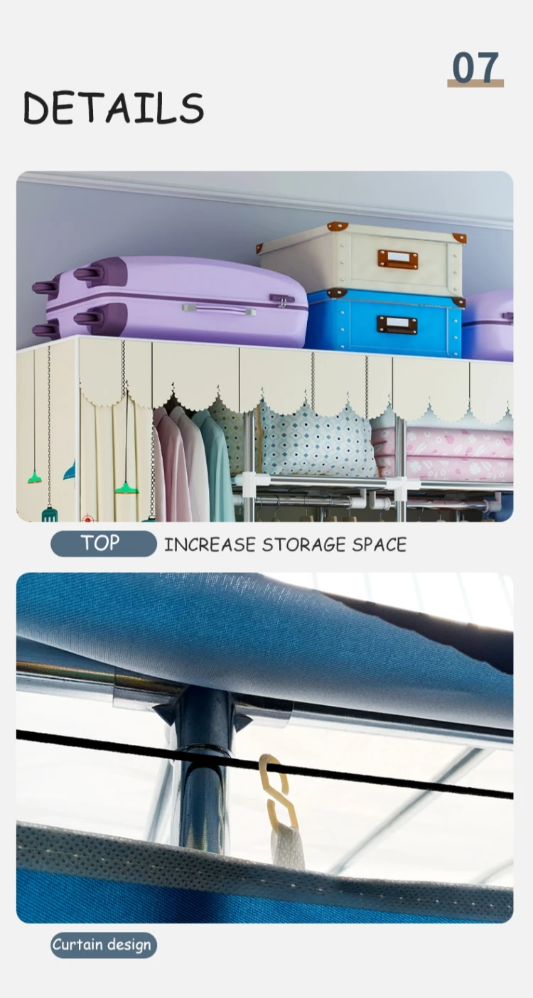 Customized Modern Bedroom Furniture Assemble Portable Clothes Storage ...