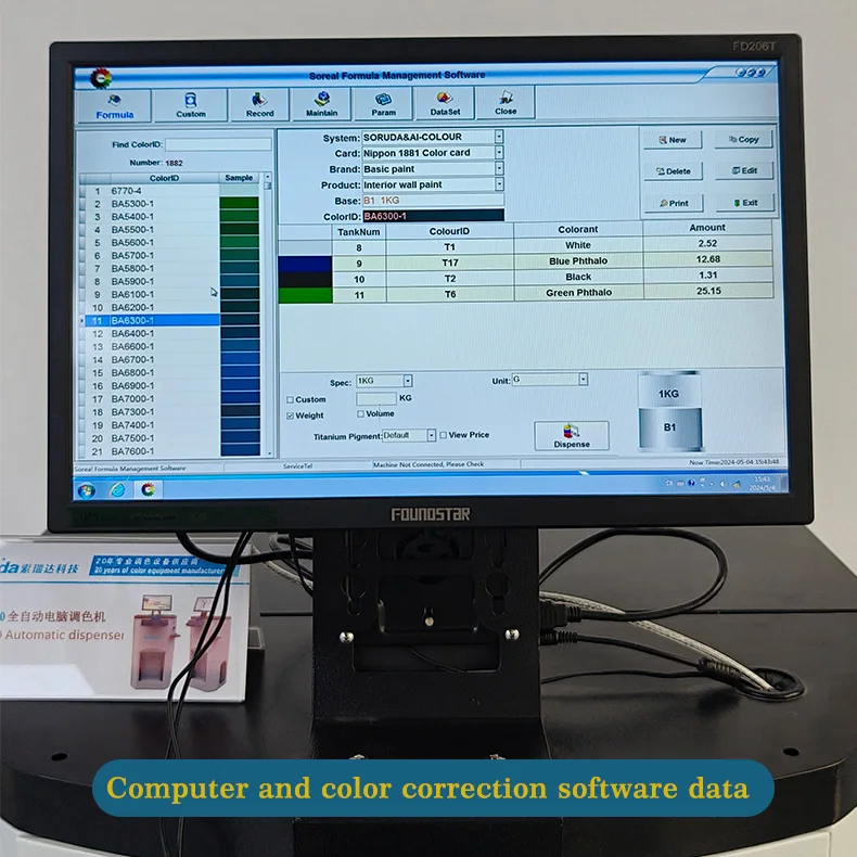 Automated Paint Color Dispensing System with Computerized Mixing ...