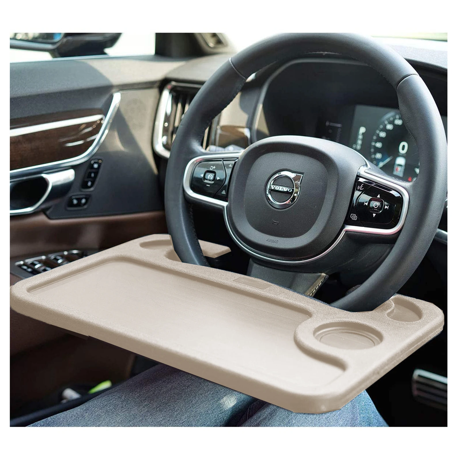 2 In 1 Car Steering Wheel Desk Steering Wheel Tray For Laptop Car Mount ...