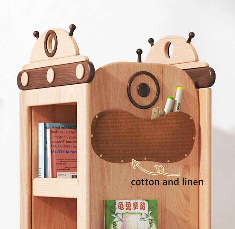 Spaceship Bookshelf - Rotating Kids Bookshelf for Study Room