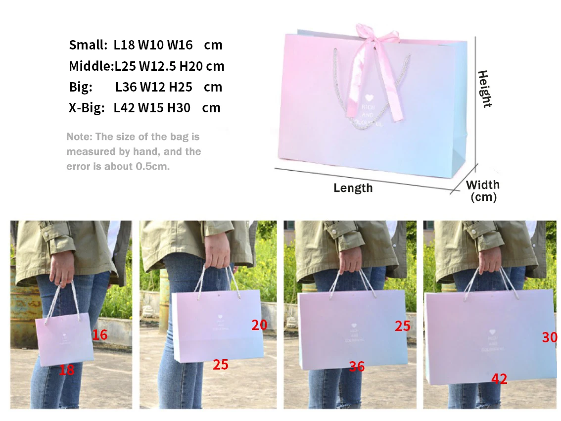 Ins Fashion Style Biodegradable Art Paper Gradient Color Custom Logo ...