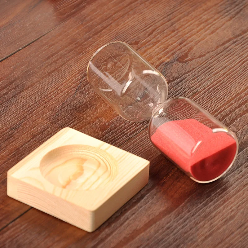 Unique Hand Blown Colored Hourglass Wood Sand Timer For Kids Games ...