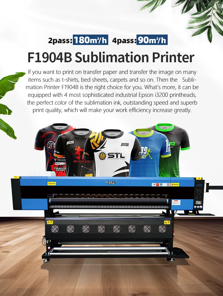 Audley A1 Handheld Inkjet Printer New for Epson 4 Heads 1.9m Sublimation Ink for Textile High ...