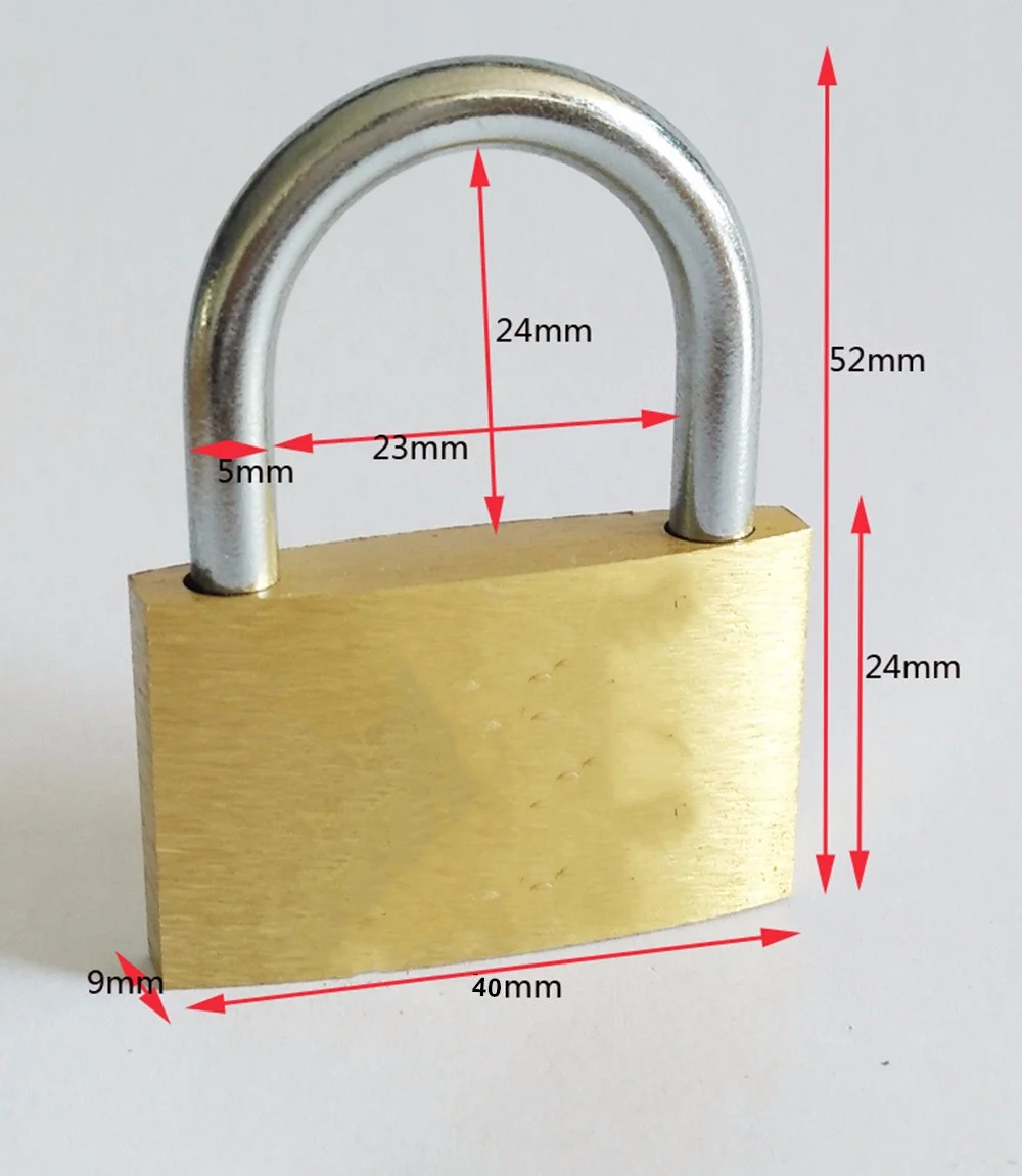 Cheap Mini Gold Brass Padlock - 20MM with 3keys Custom Logo
