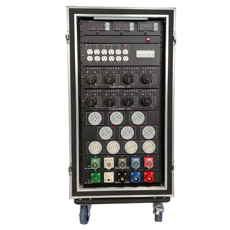 3 Phase 400a Camlock Input 19pin Socapex Power Distribution Equipment ...