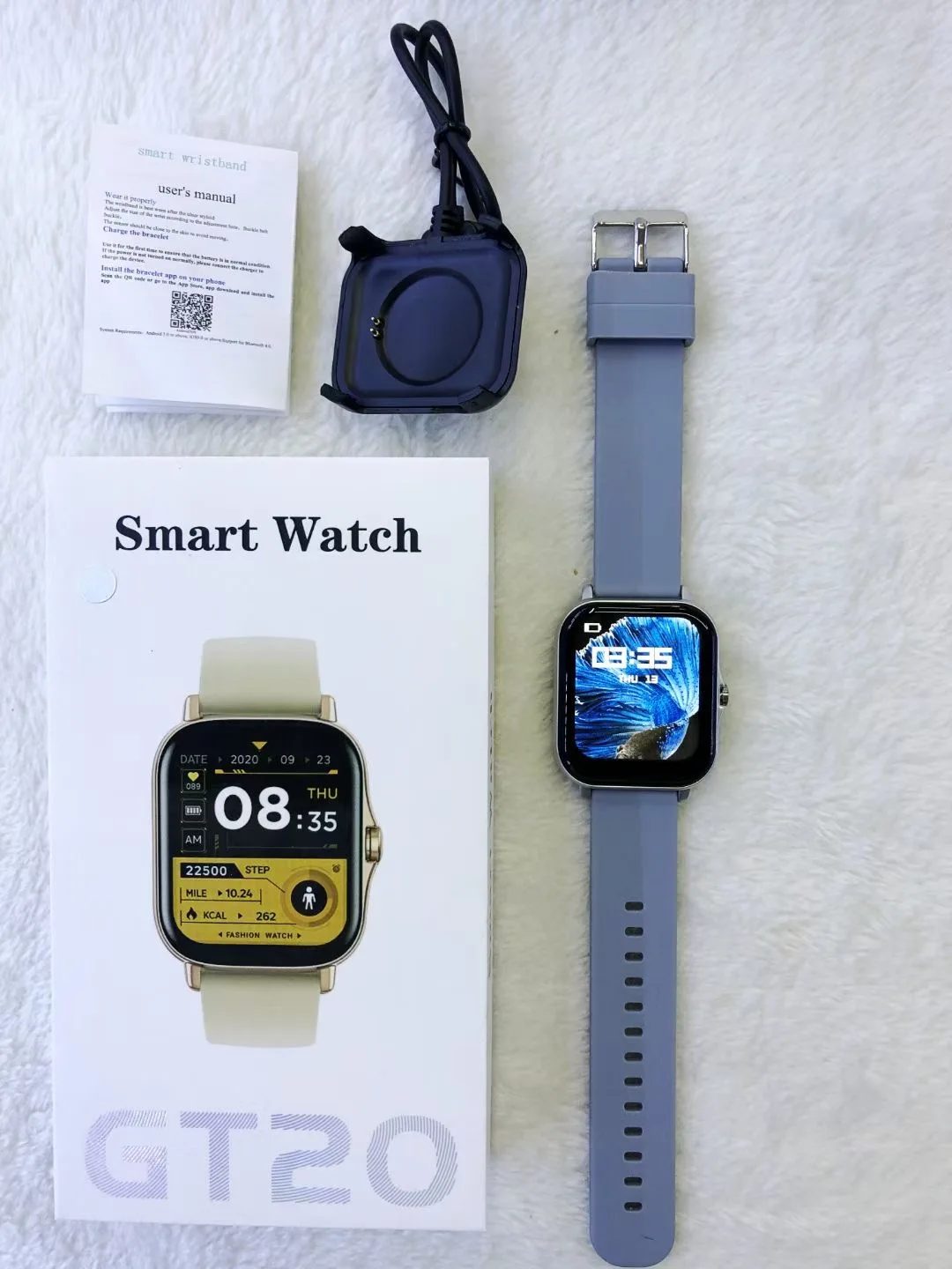 2021 Hot Selling Gt20 Smartwatch Hd Bt Call Heart Rate Monitor Ip67 ...