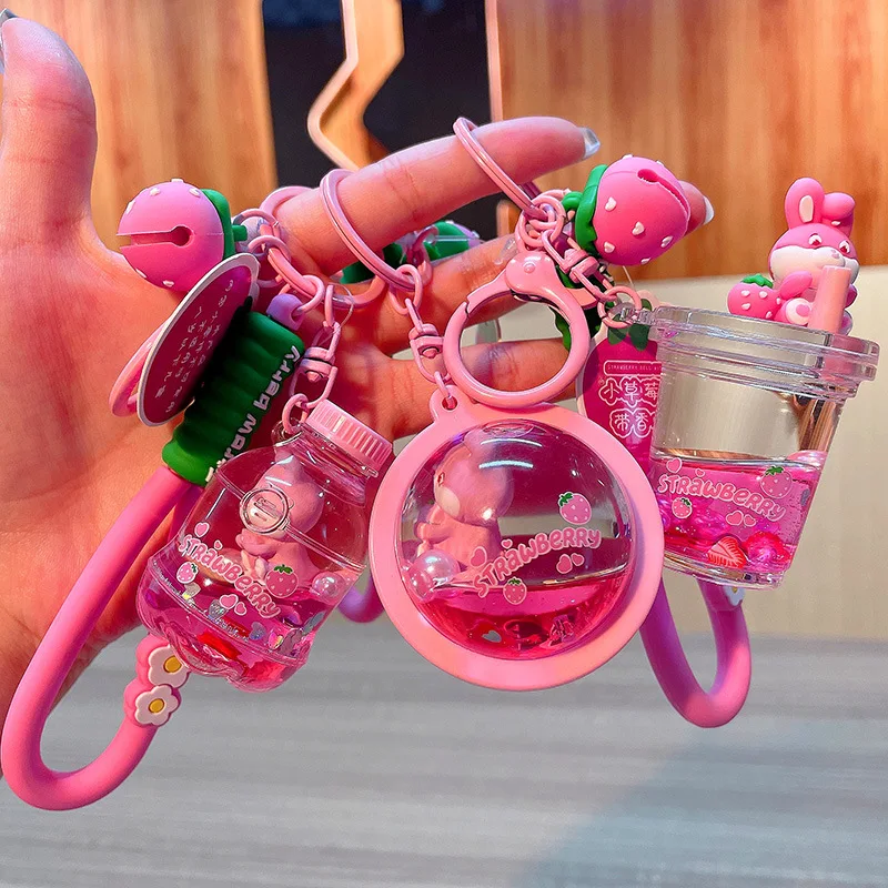 BSBH Boba Tea Keychain - Liquid Quicksand Keychains