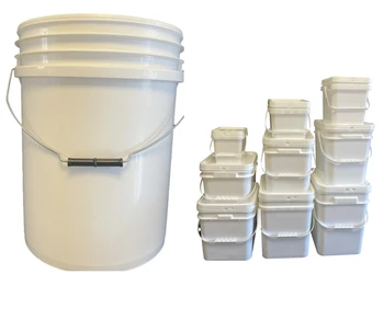 1l-50l Plastic Pail Pack 10kg Plastic Buckets Food Grade 5 Gallon ...