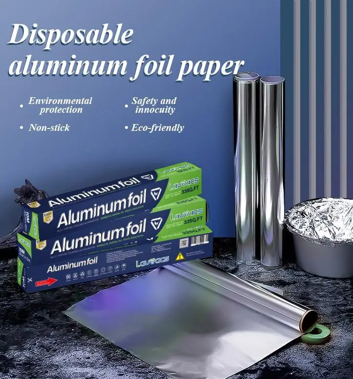 450mm Width Food Grade AA Foil Aluminum Paper Roll Heavy Duty Aluminum ...