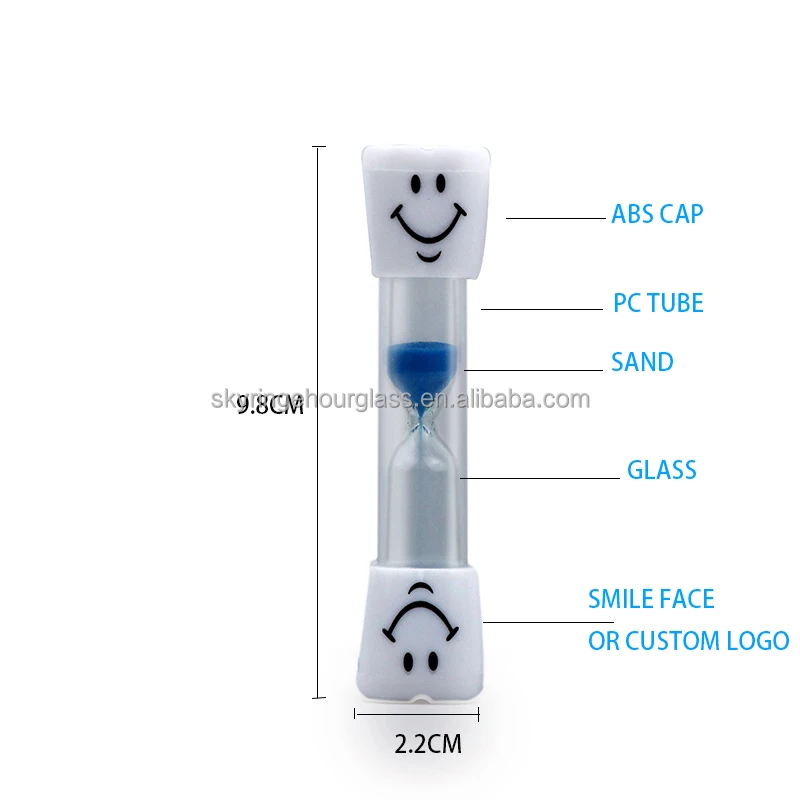 2 Minute Tooth Brush Sand Timer for Kids - Custom Hourglass