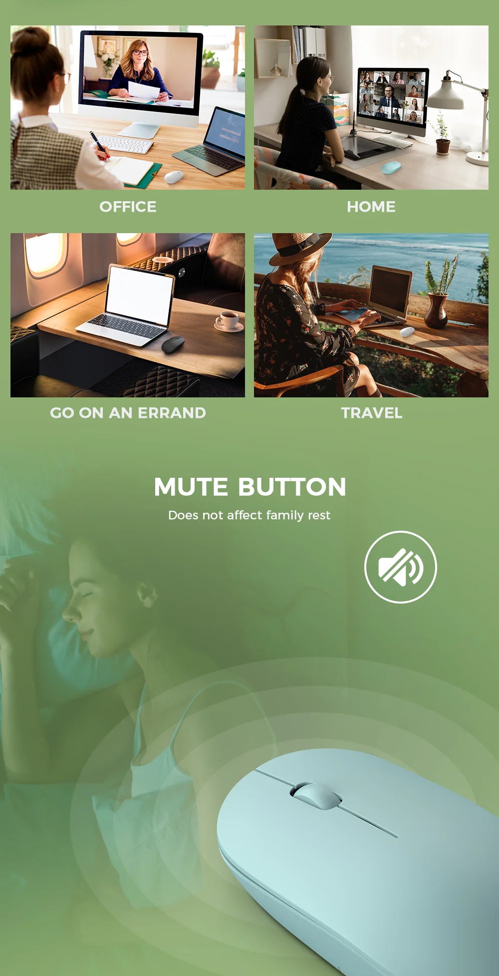 Office Ergonomic Bt Mouse Light Weight Vertical Mouse Computer ...