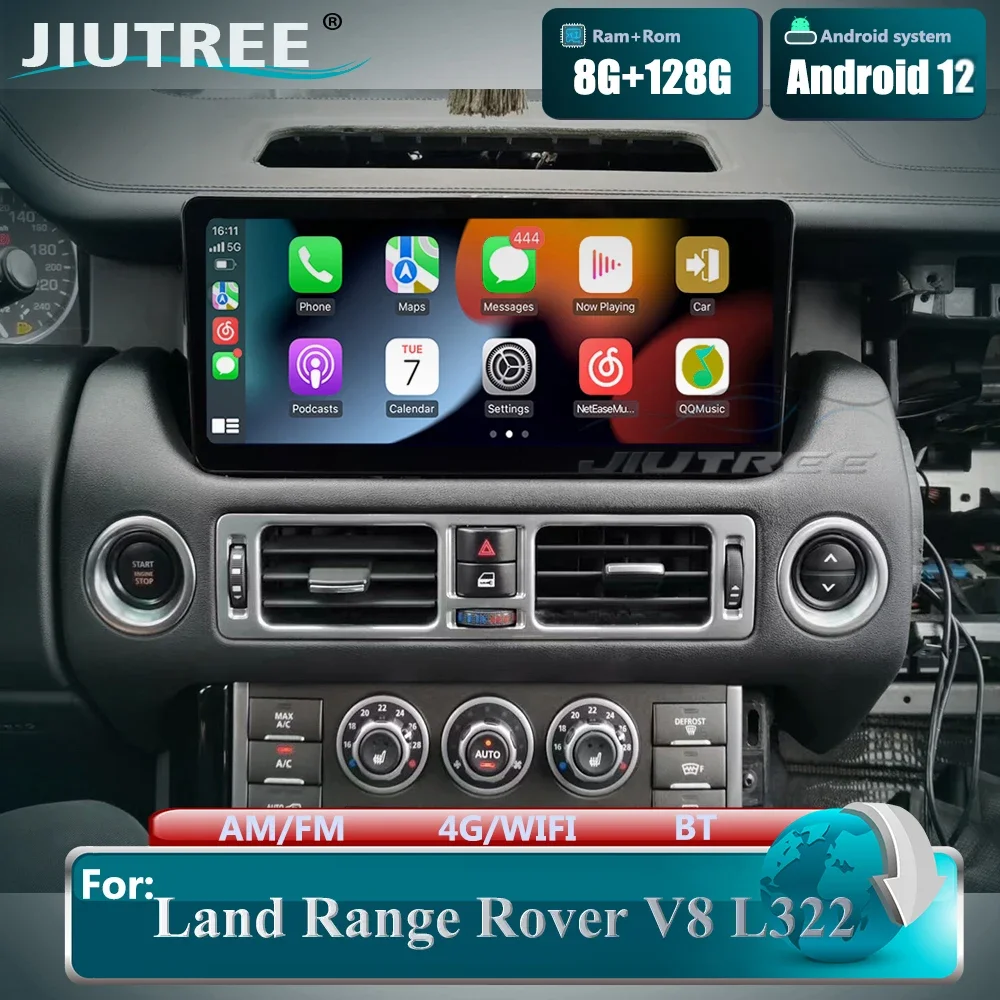 12.3 Inch Android Car Radio Ac Panel For Land Range Rover L322 V8 2002 ...