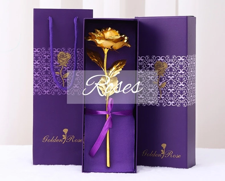 24k Gold Foil Rose Bouquet - Perfect Gift for Mom & Valentine