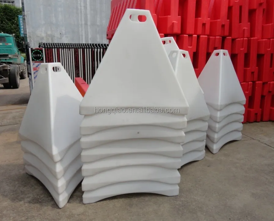 90cm Height Rotational Plastic Cones Pyramid Cone Road Warning Cones ...