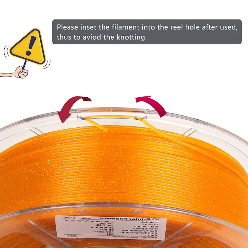 Isanmate 2024 New Design Clear Pla Filament 1kg 1.75mm Glitter Pla ...