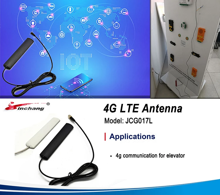 JCG017L Adhesive Mounting Blade Antenna for 4G LTE Elevator Communication