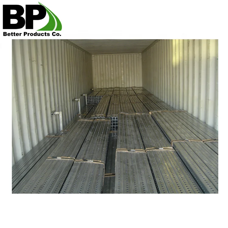 Telespar Galvanized Perforated Square Steel Sign Post