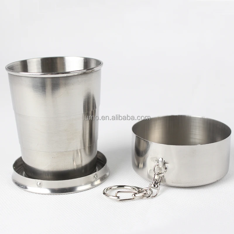 Mini Folding Coffee Cup Metal Camping Cups Stainless Steel Portable ...